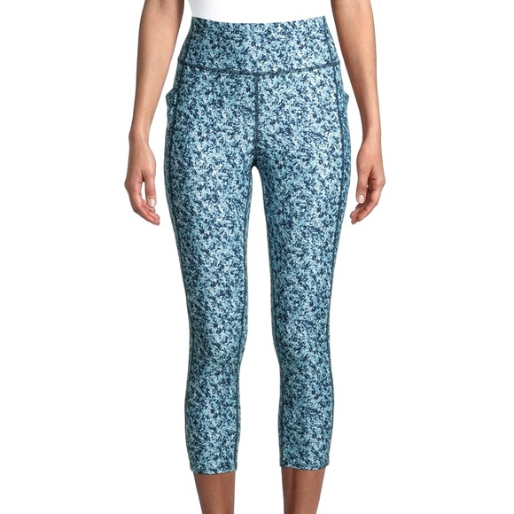 Athletic Works | Pants & Jumpsuits | 6 Blue Abstract Print Capri ...